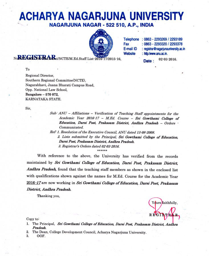 Welcome to Sri Gowthami Educational Institutions